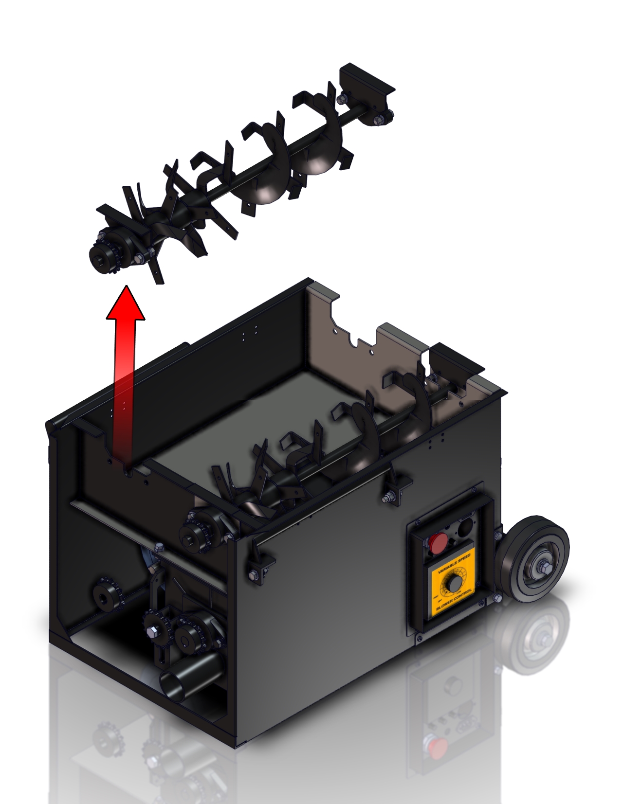 Quick release dual augers